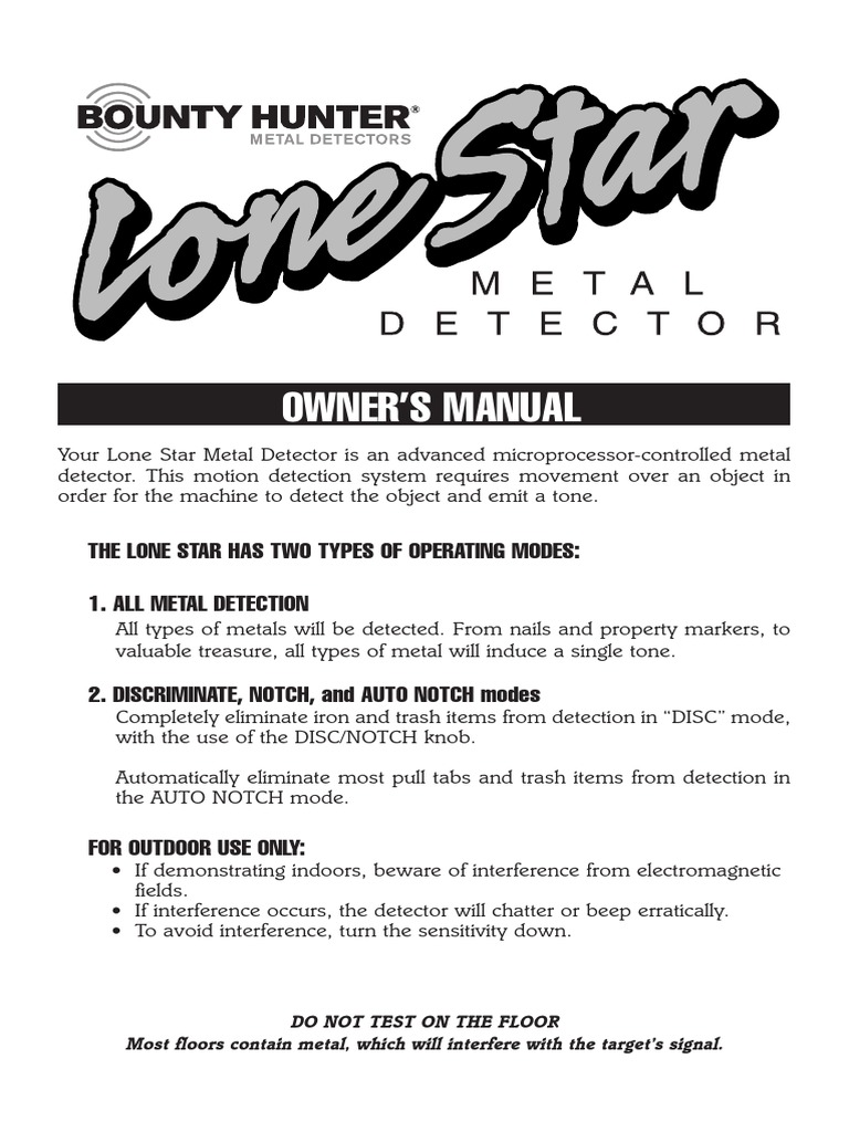 Lone Star | PDF | Metal Detector