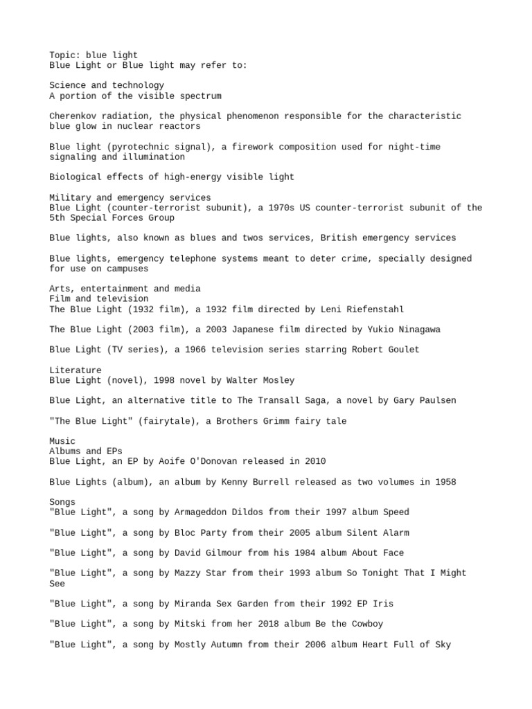 Blue Light Notes 2 | PDF
