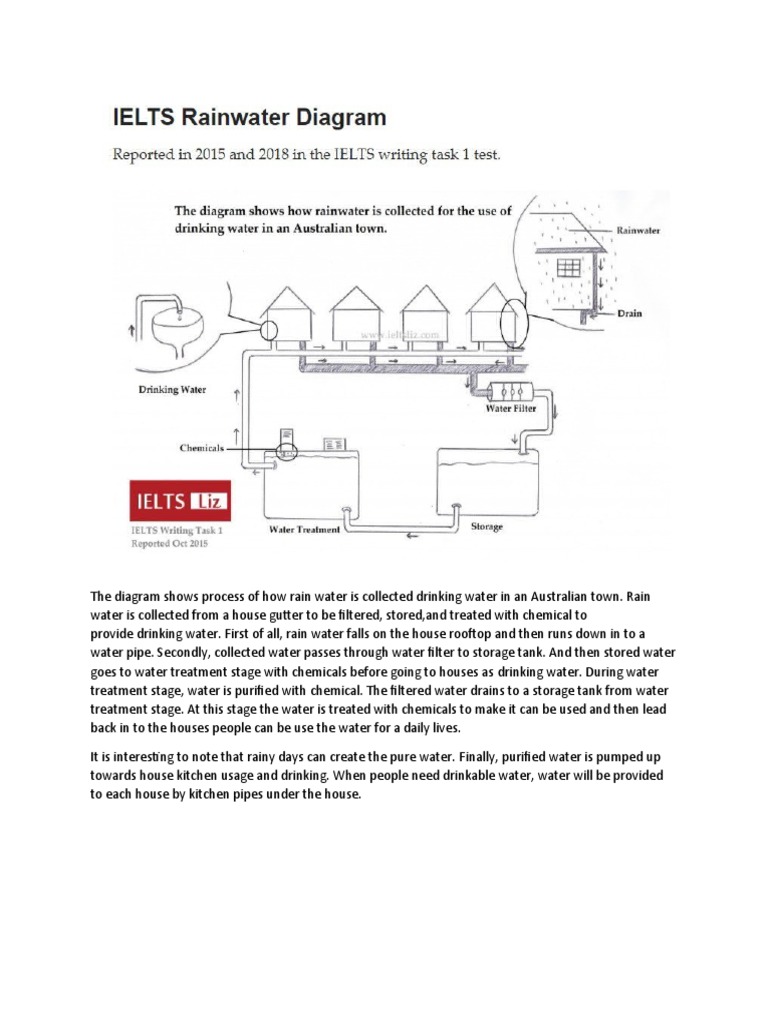 The Diagram Shows Process of How Rain Water Collected For The Use of ...