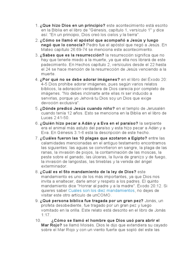 Preguntas | PDF | La resurrección de Jesús | Jesús