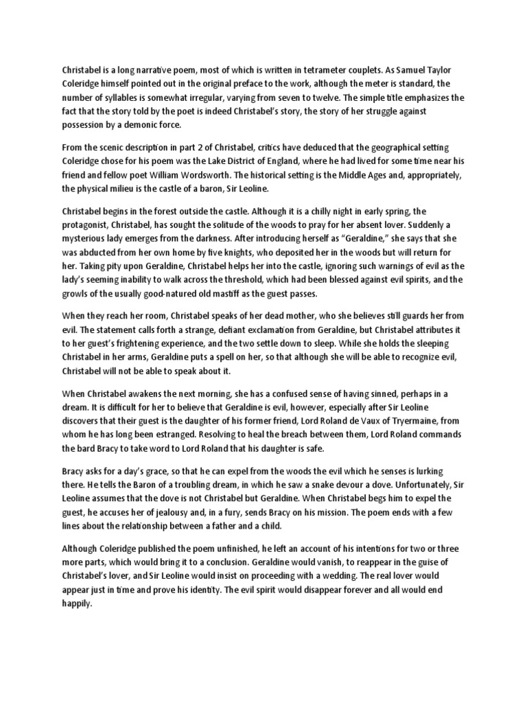 Gothic Themes in "Christabel" | PDF | Mystery, Thriller & Crime Fiction