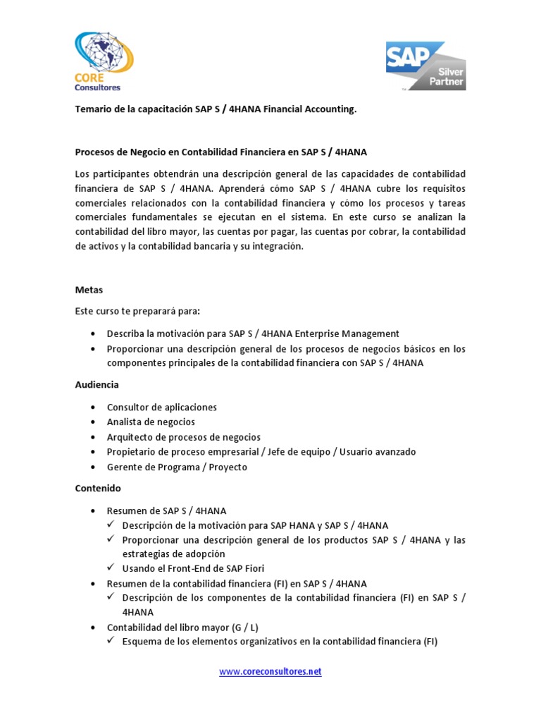 Capacitación SAP S/4HANA Finanzas | PDF | Finanzas y dinero