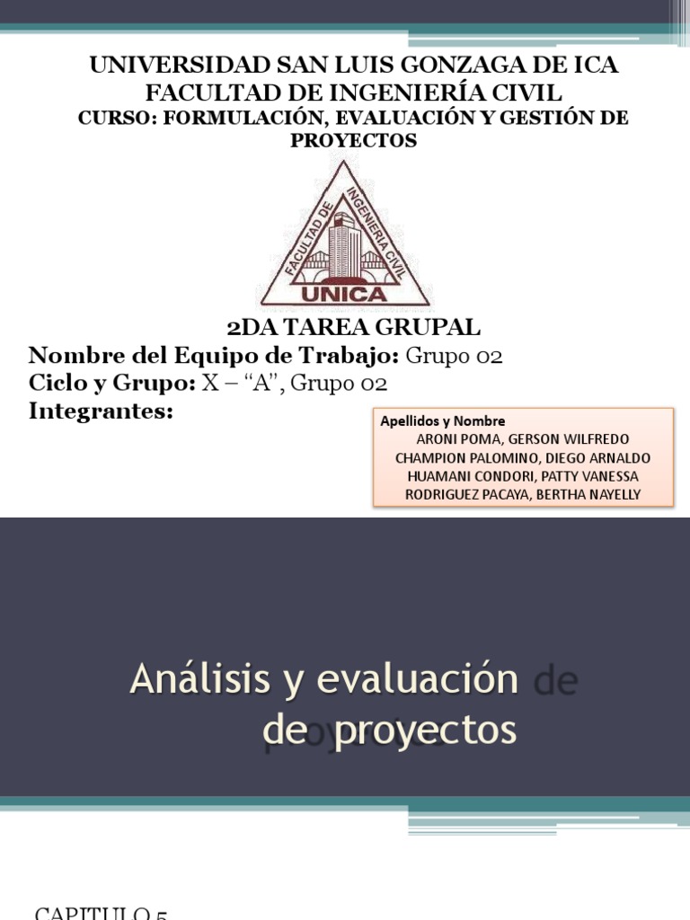 Trabajo02 Grupo02 Aroni, Champion, Huamani, Rodriguez | PDF | Tasa interna de retorno ...
