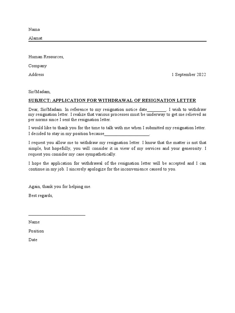 Resign Letter Revert | PDF | Finance & Money Management | Law