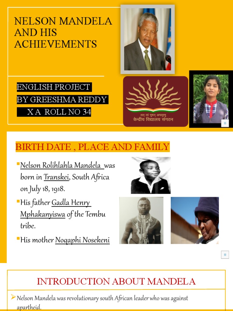 Nelson Mandela and His Achievements | PDF | Nelson Mandela | African ...