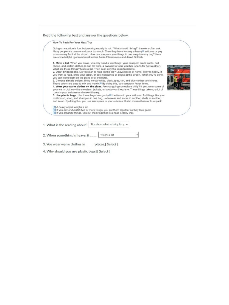 Basico 6 Icpna Reading Quiz | PDF