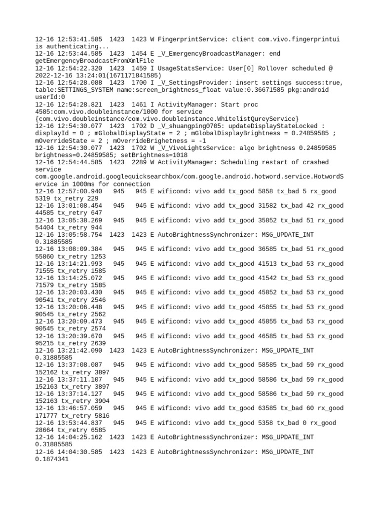 Log Pdf Android Operating System Java Programming Language