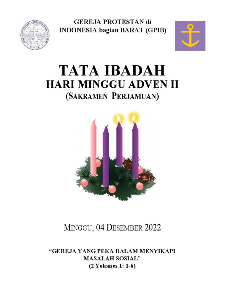 (FIX) Tata Ibadah Adven Ke 2, TGL 4 Des 22 Ok Banget | PDF