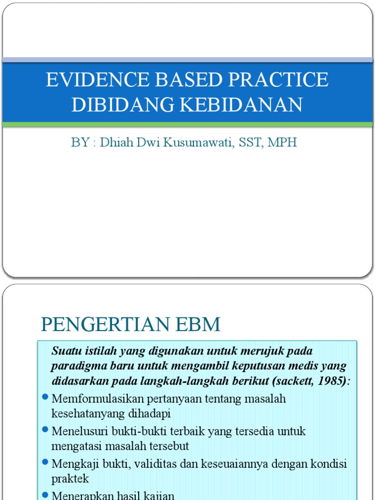 Evidence Based Kebidanan | PDF | Sains & Matematika
