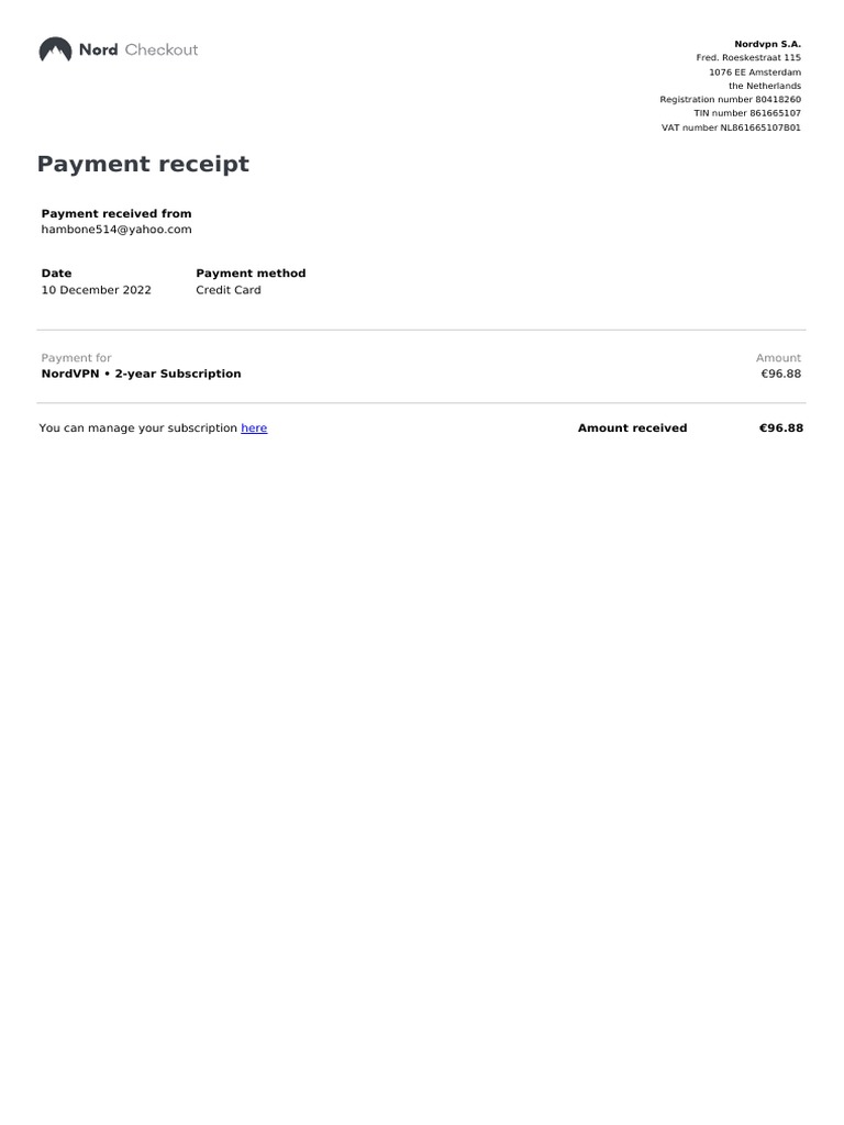 Payment Receipt | PDF