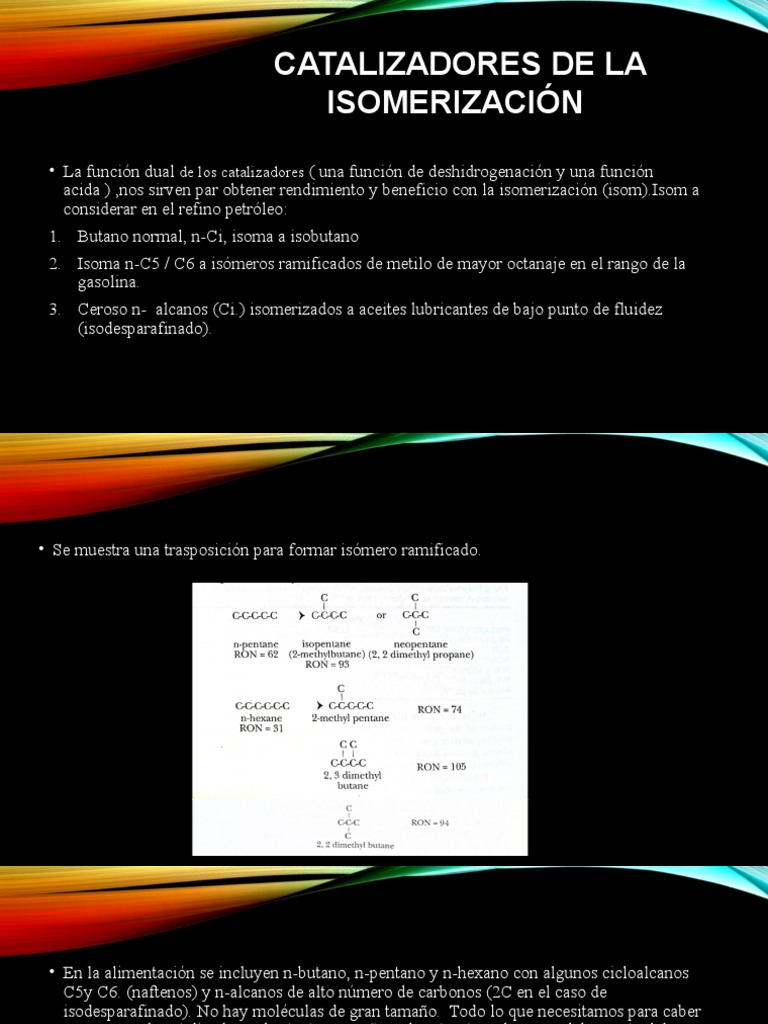 Isomerización Exposición | PDF | Catálisis | Isómero