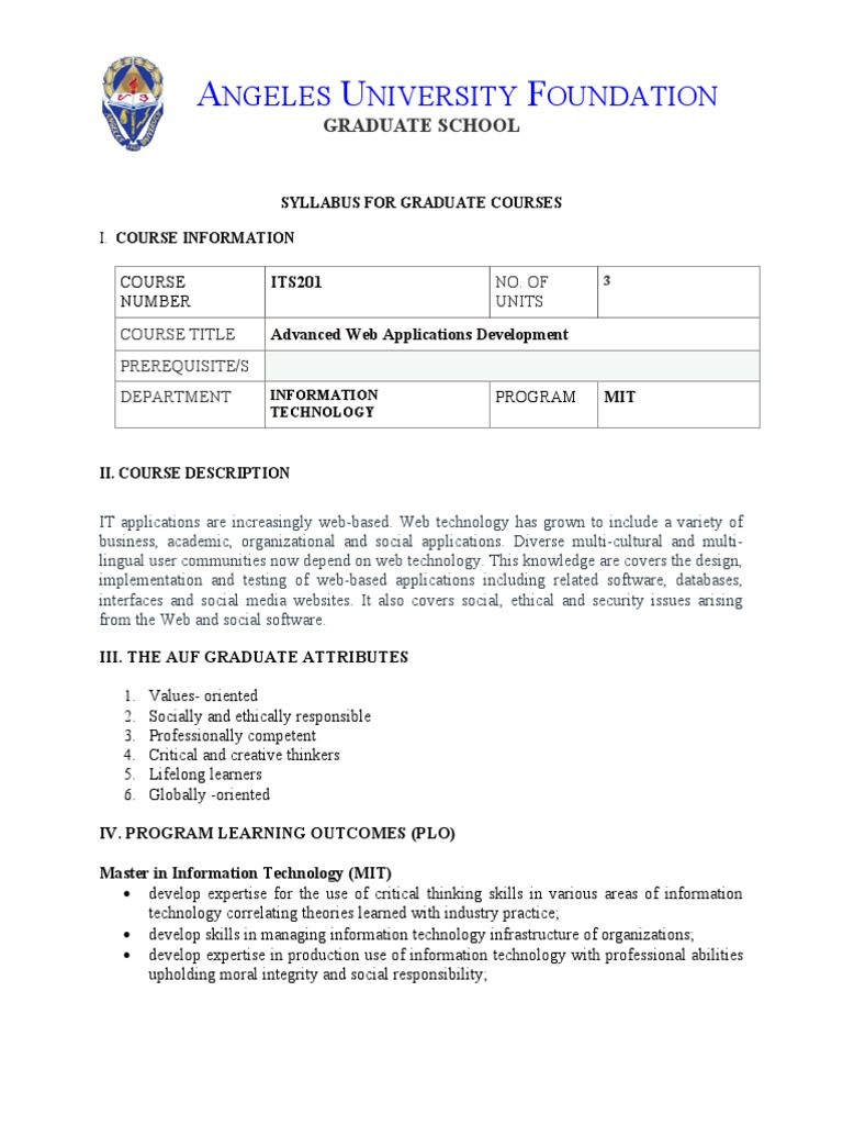 ITS201_Advanced Web Applications Development | PDF | World Wide Web ...