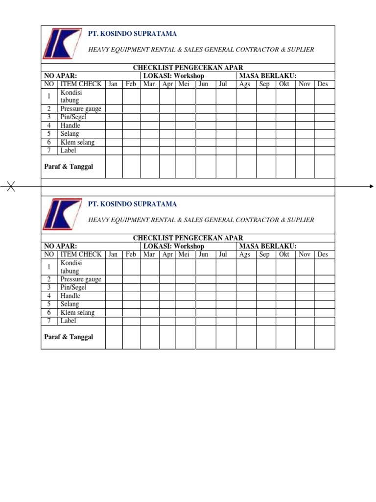 APAR Inspection Checklist Guide | PDF