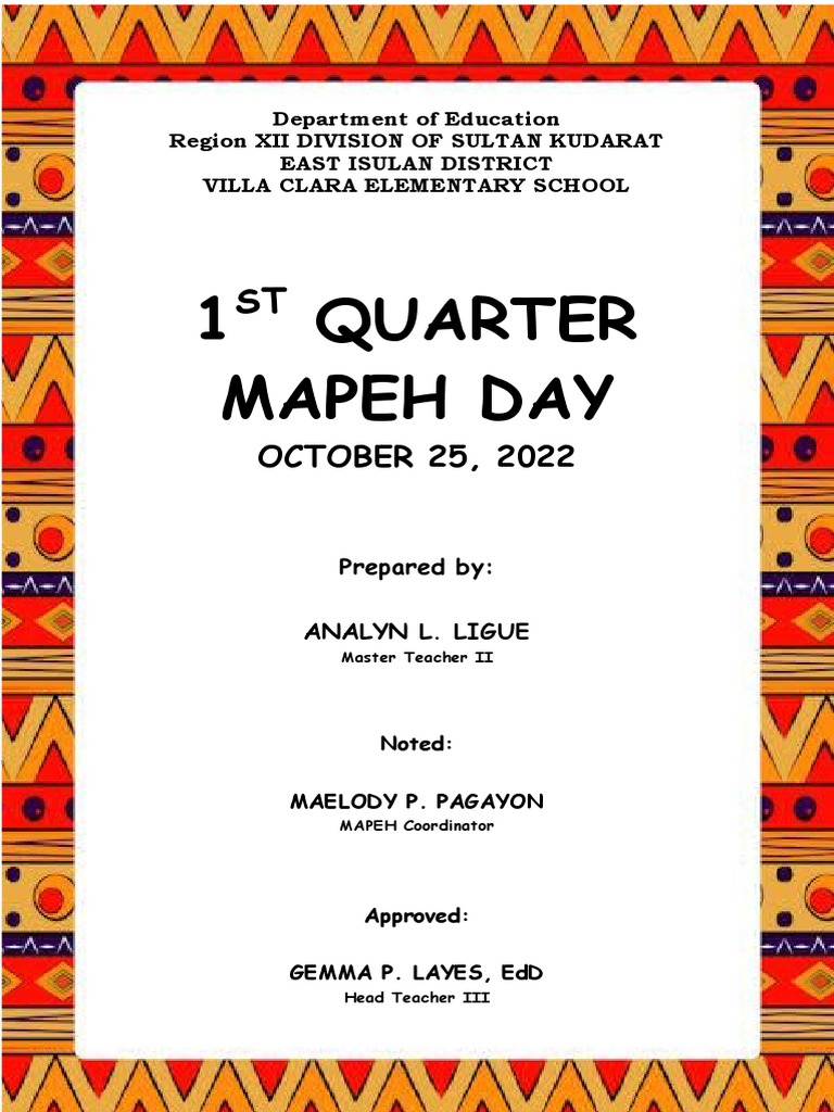 COVER PAGE MAPEH DAY | PDF