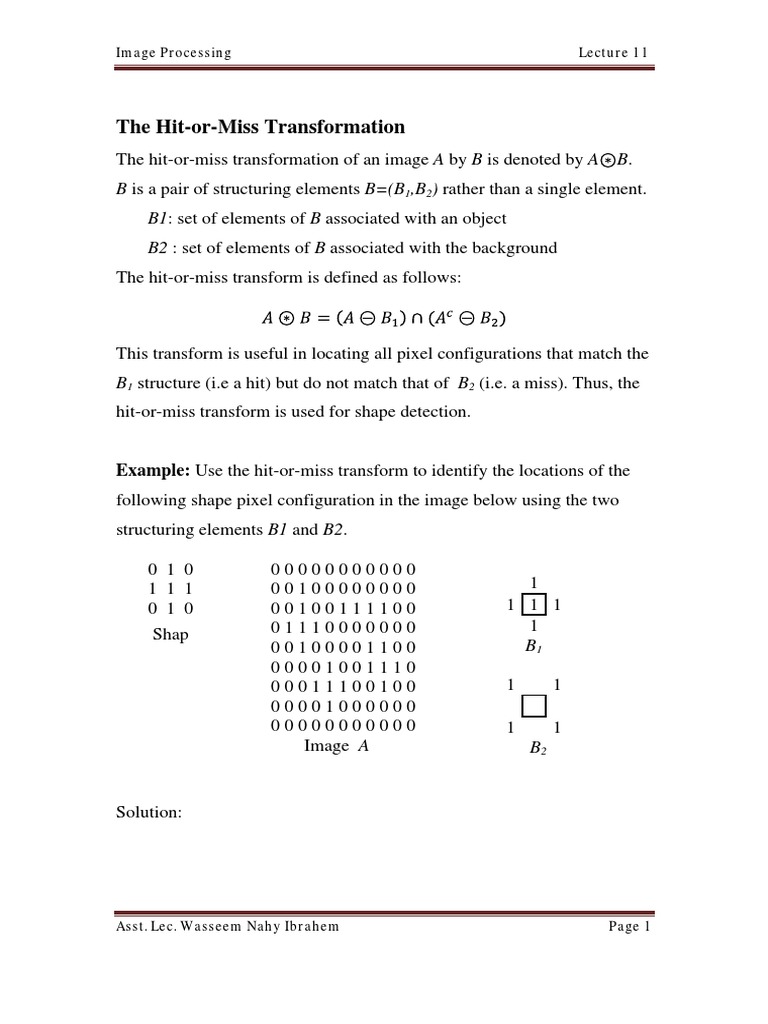 DIP Lecture11 | PDF | Shape | Multidimensional Signal Processing