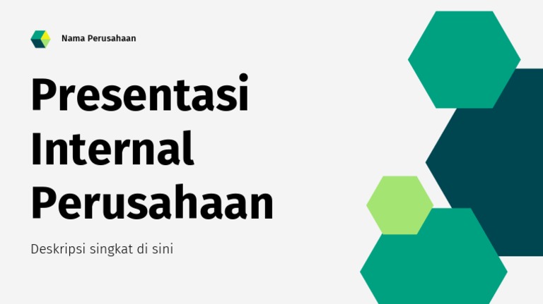 Presentasi Bisnis Hijau Tua Hijau Muda Putih Geometris Korporat Presentasi Internal Perusahaan | PDF