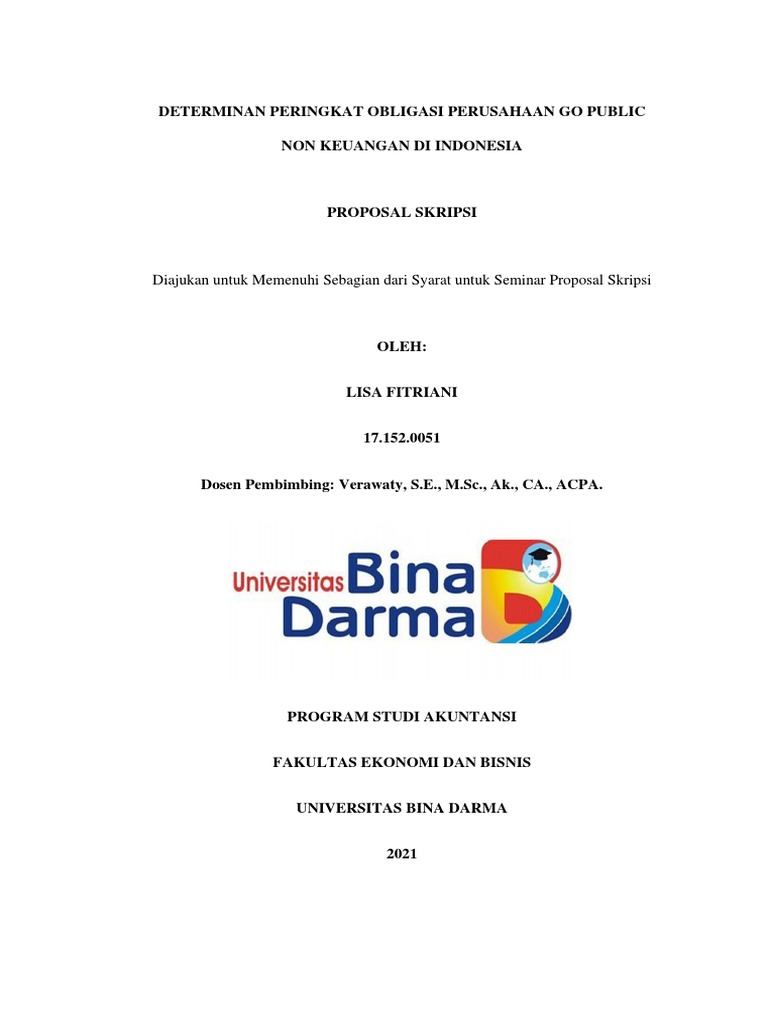 Pendahuluan Proposal Lisa Fitriani 2021 | PDF