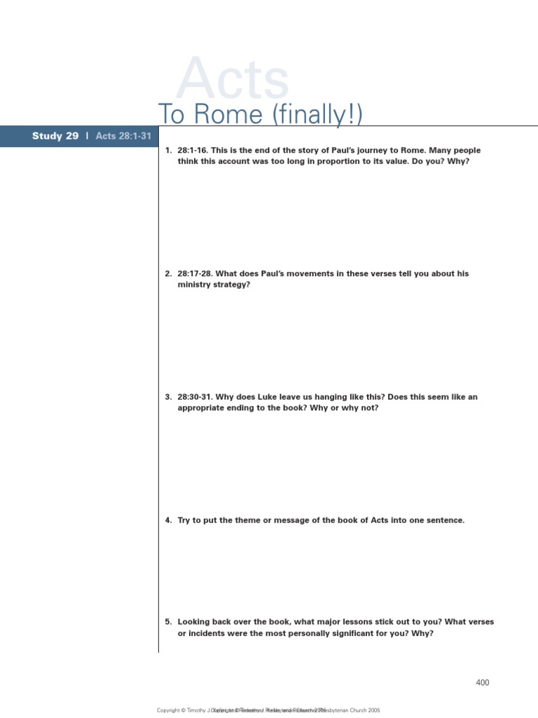 Acts Study 29 | PDF