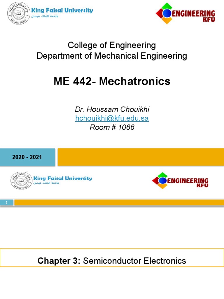 ME442 Chapter3 | PDF | P–N Junction | Diode ME442 Chapter3 | PDF | P–N Junction | Diode