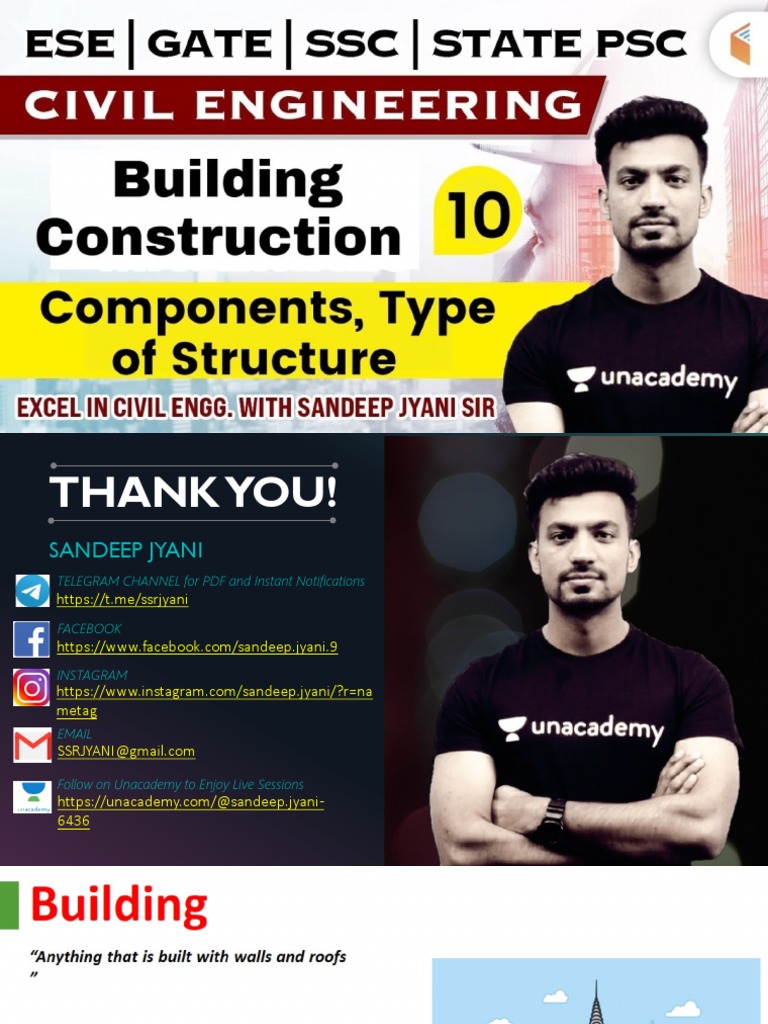 Session 10 Building Construction Components Of Building By Sandeep Pdf