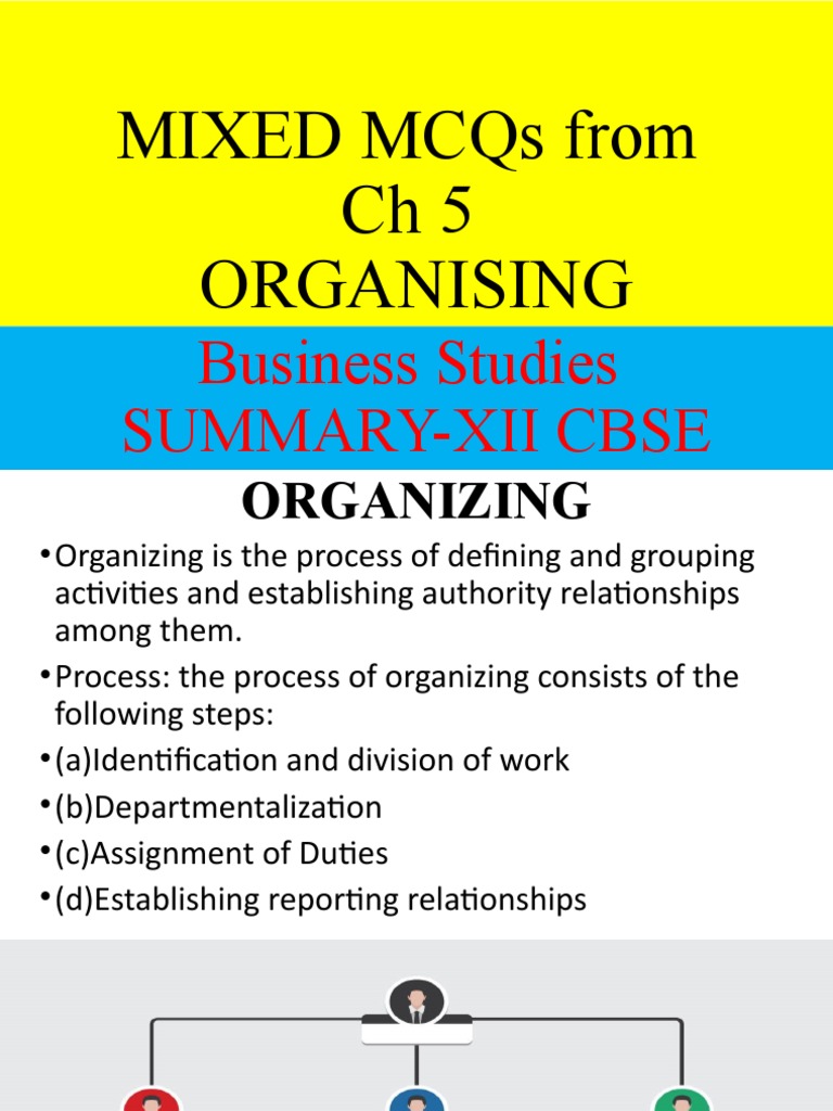 Mixed Mcqs From CH 5 Organising | Download Free PDF | Organizational ...