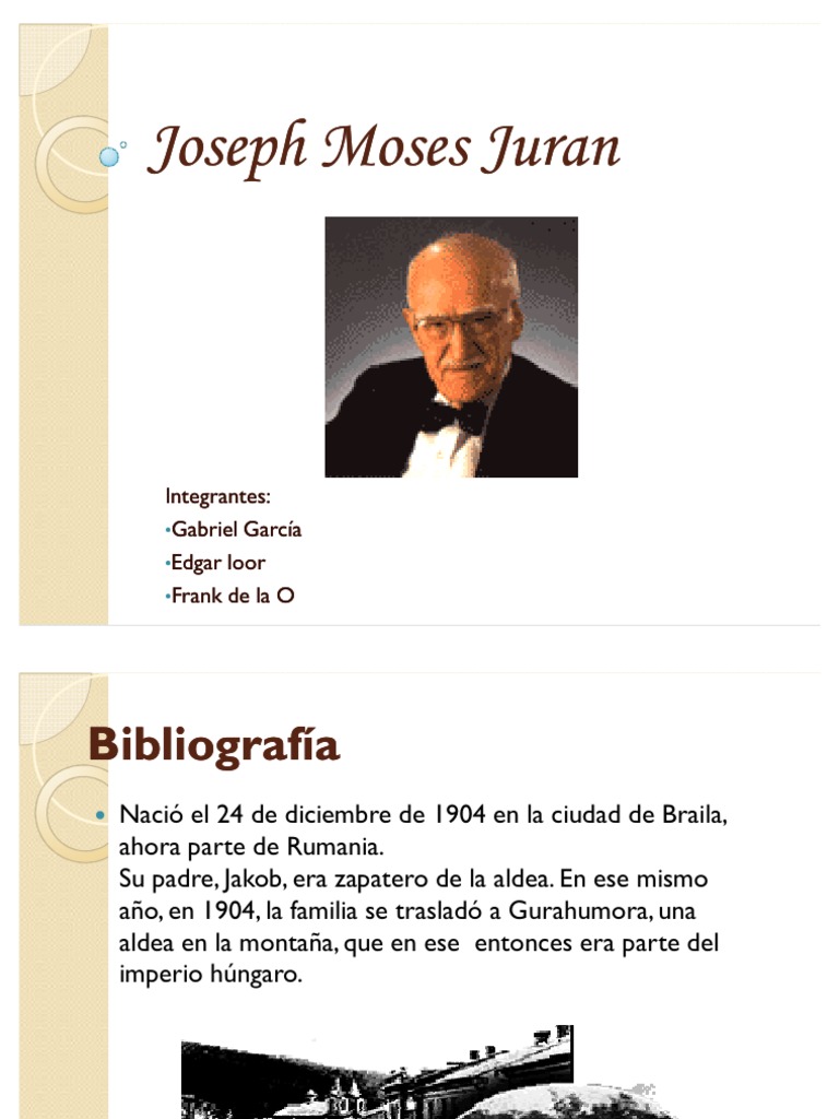 Biografía y filosofía de Joseph Juran | PDF | Negocios