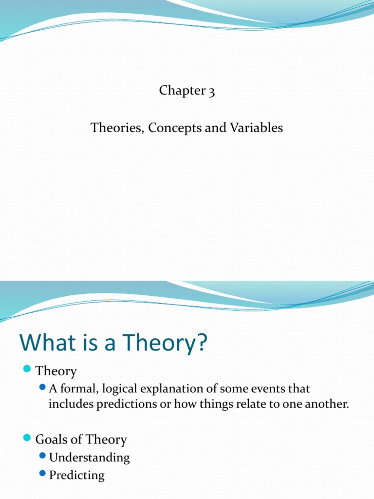Chap3 - Theories - Concepts and Variables 2 | PDF | Inductive Reasoning | Hypothesis