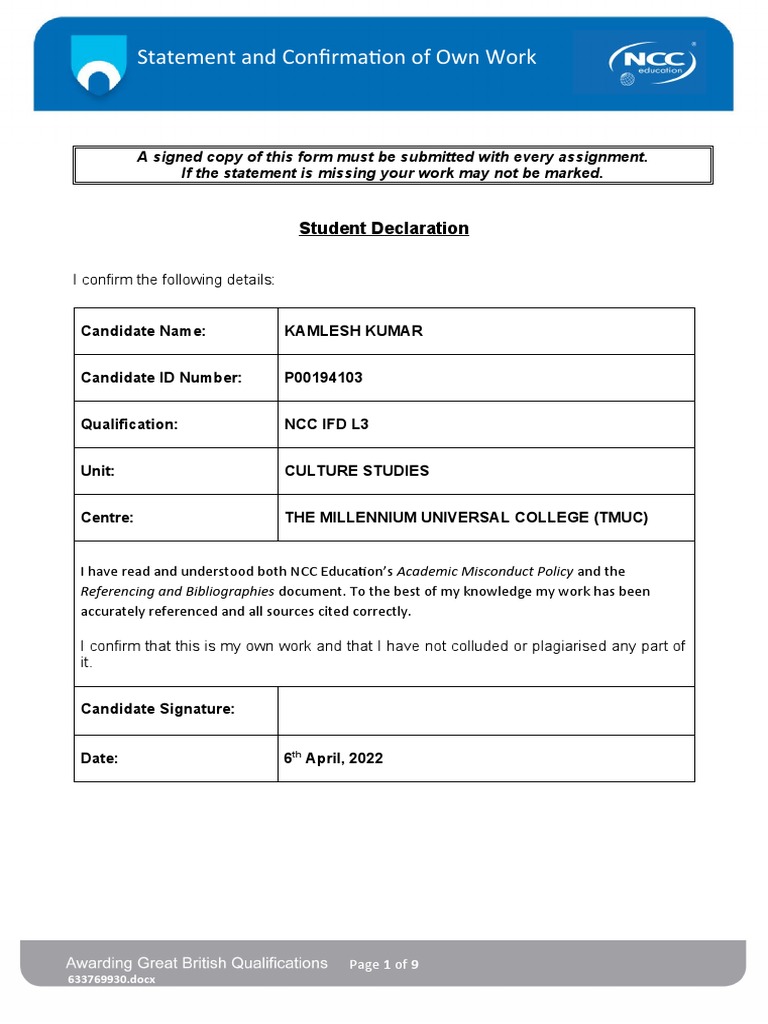 NCC IFD - Kamlesh Kumar - P00194103 (Final) | PDF | Online Shopping ...