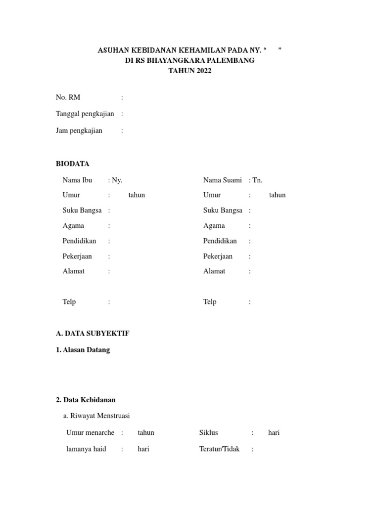 Format Askeb Anc - PNC | PDF