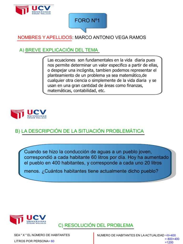 Foro 1 Matematica | PDF