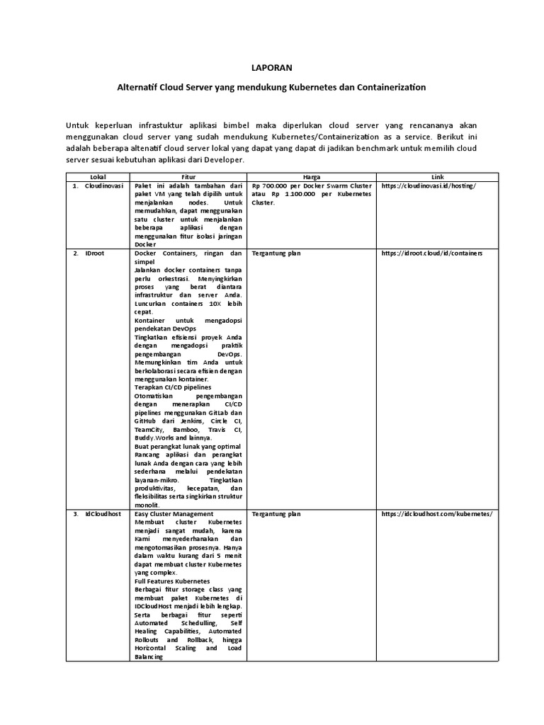 LAPORAN Cloud Server | PDF