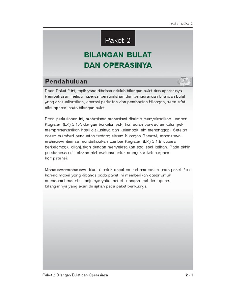 Materi Bilangan Bulat | PDF