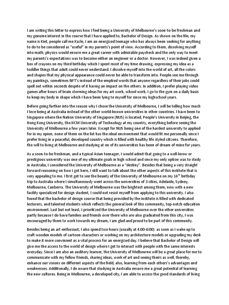 Motivational Letter | Download Free PDF | Cognition | Cognitive Science