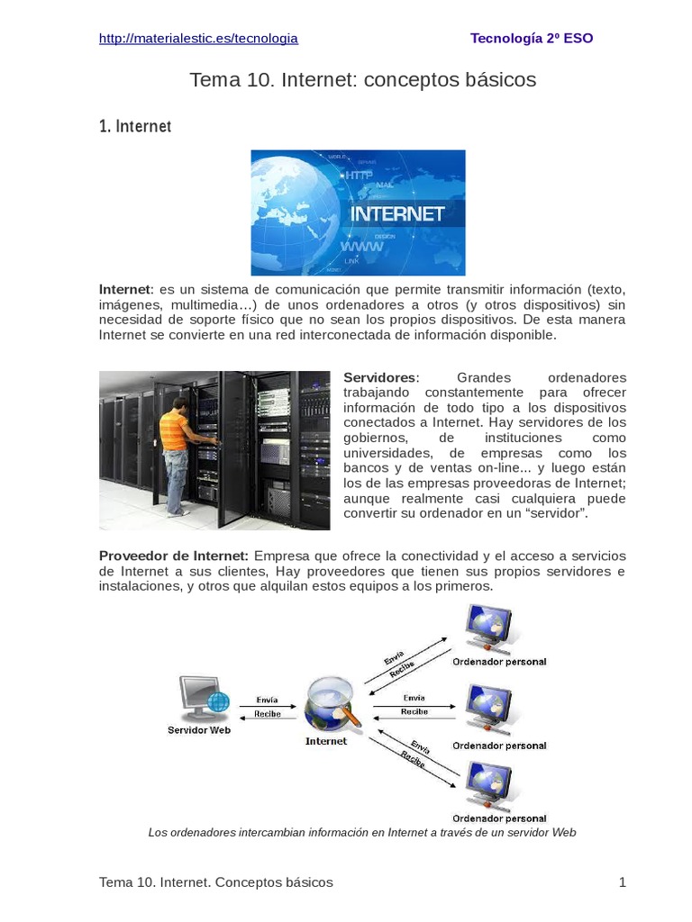 Tema10 (Internet) | PDF | Red mundial | Internet y web