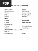 Year-End Party Program Flow | PDF | Art