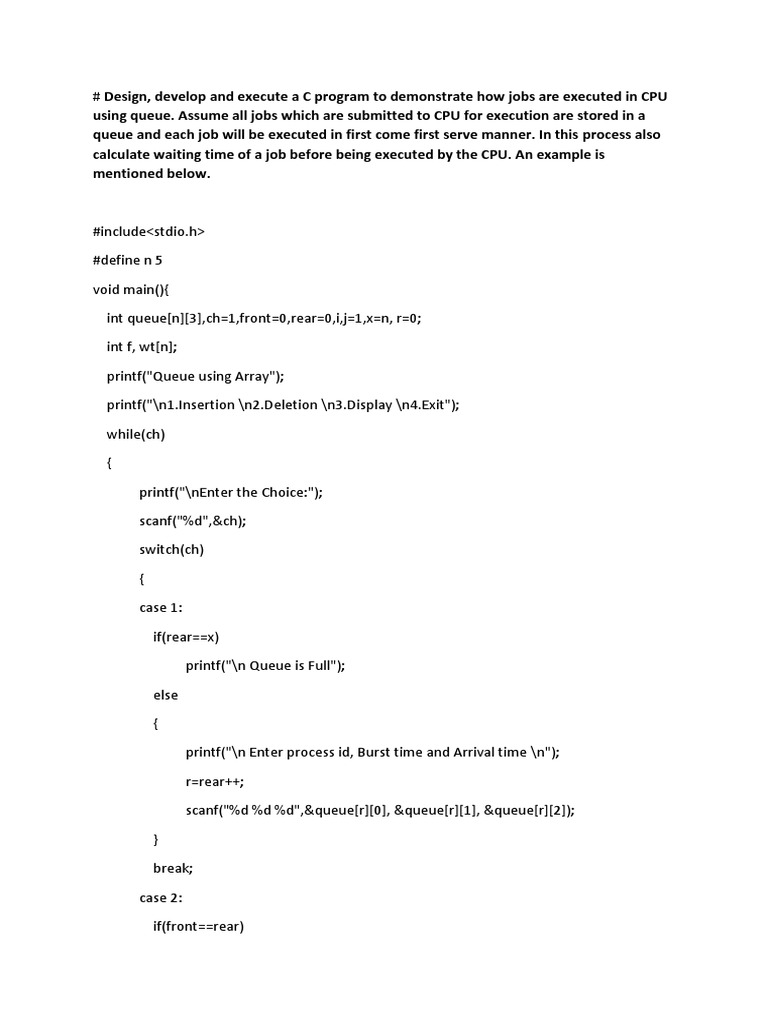 Ds Practical Program Pdf Array Data Structure Queue Abstract Data Type