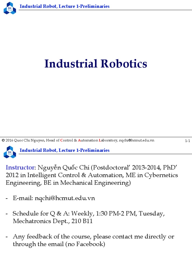 ME3015 - Industrial Robot - Nguyen, Quoc Chi - C0 | PDF | Robotics | Systems Engineering
