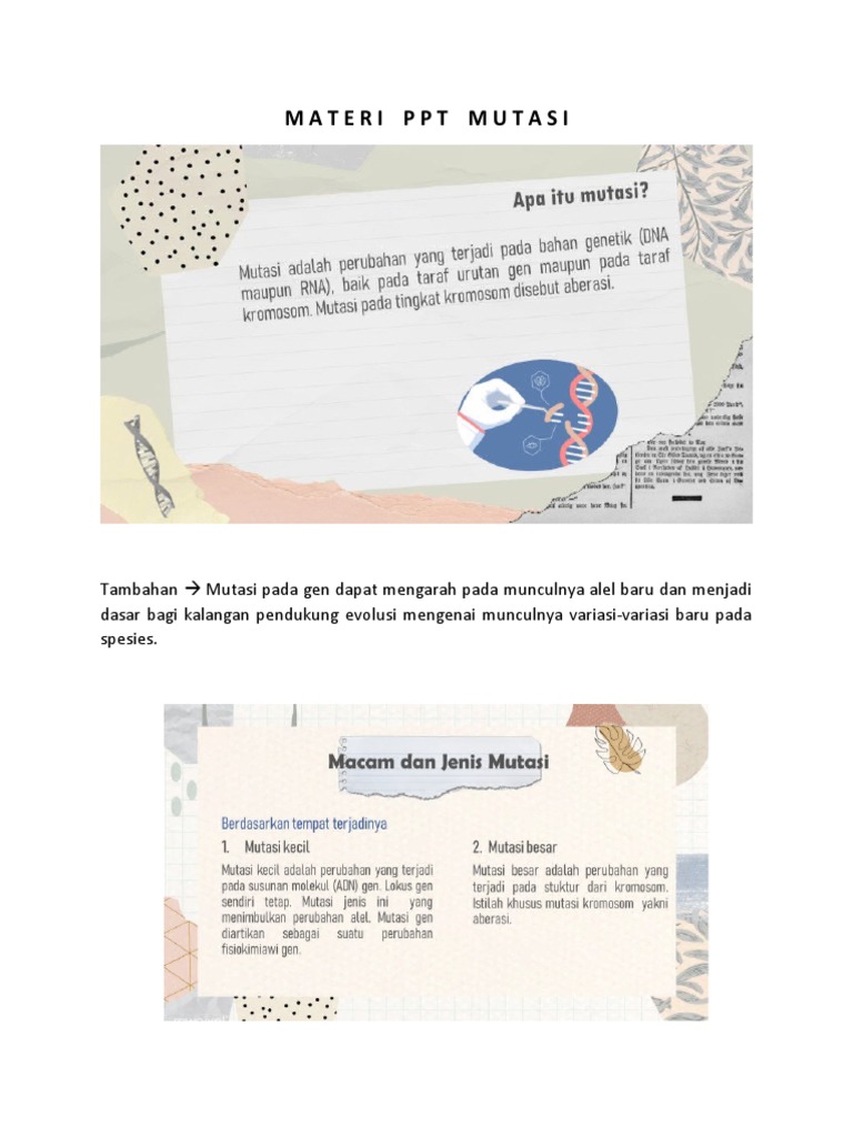 Materi PPT Mutasi Gen | PDF