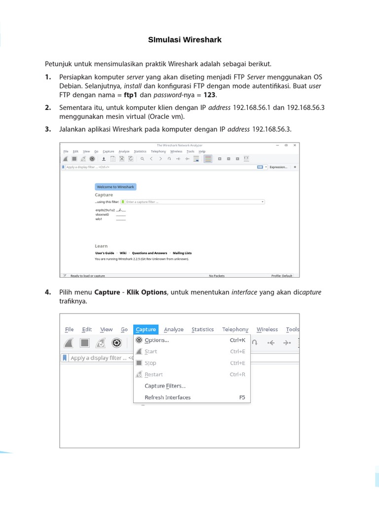 Simulasi Wireshark untuk FTP Server | PDF