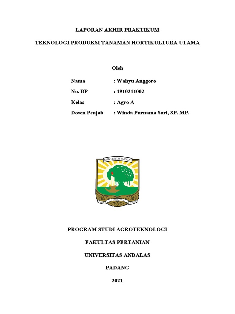 Laporan Hortikultura Utama Yeyeye | PDF