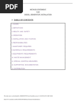 Method Statement For Installation of Diesel Generator Set | PDF | Tools | Specification ...