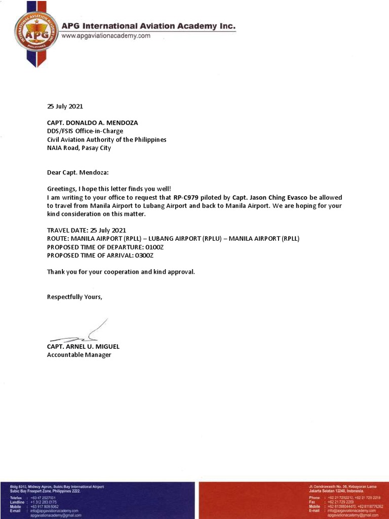 Atfm Request Letter25 JULY | PDF