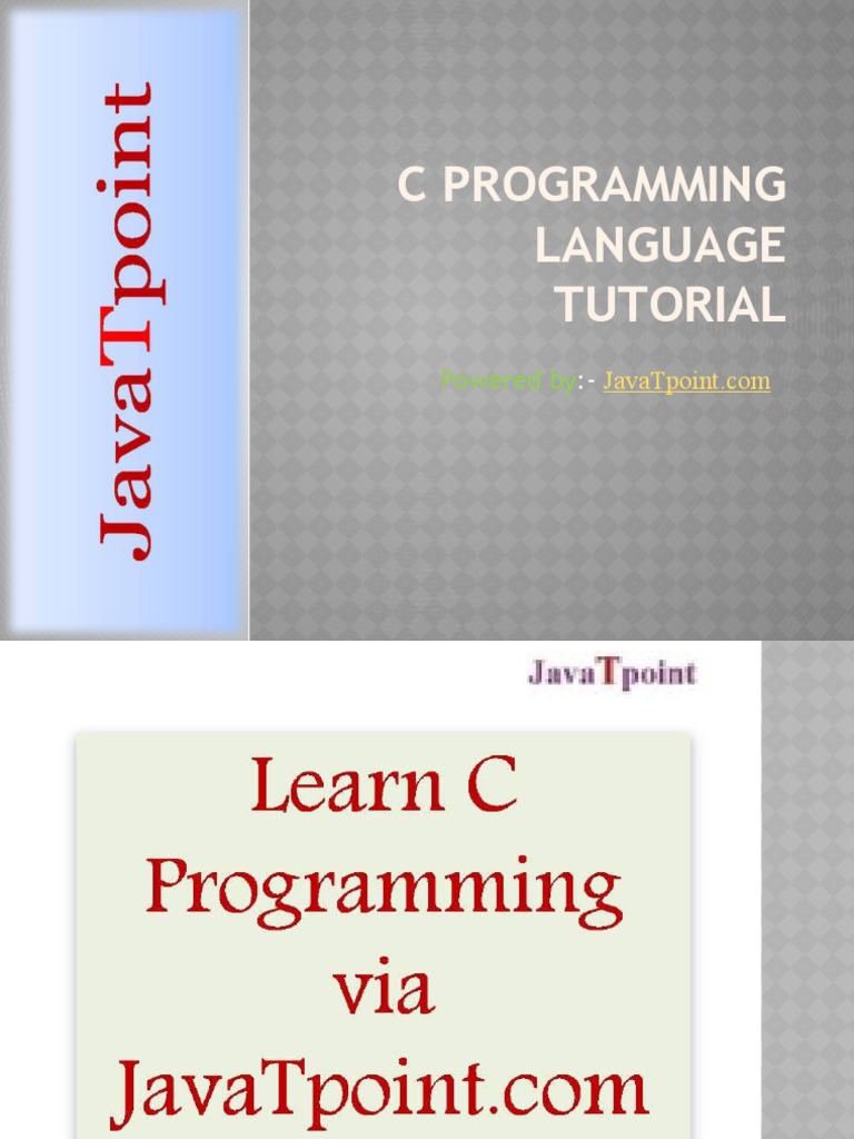 C Progragramming Language Tutorial PPT F | PDF | Subroutine | Pointer (Computer Programming)