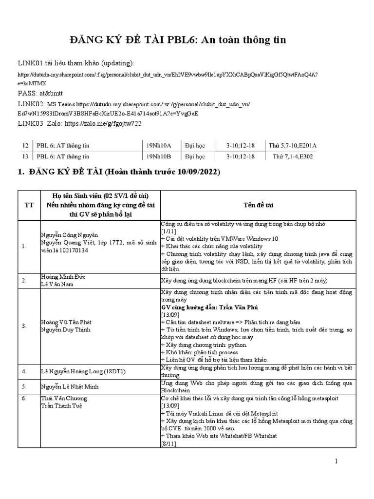 (SHARE) PBL6 An Toan Thong Tin (09-2022) | PDF
