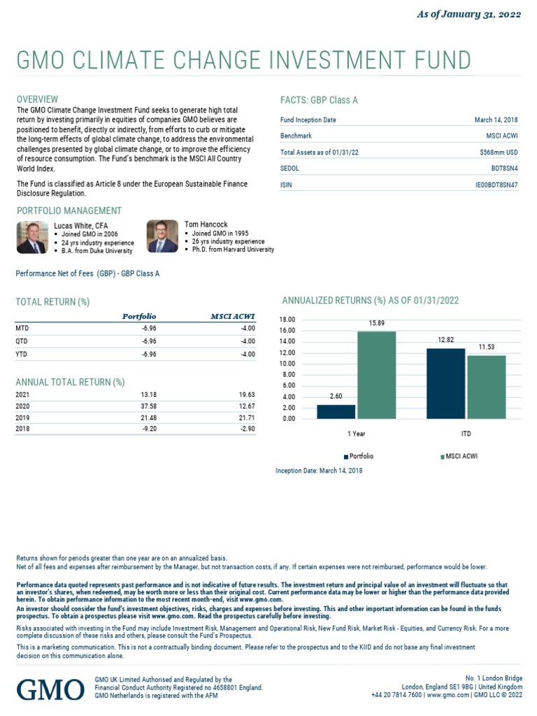 gmo-climate-change-investment-fund_fact-sheet | PDF | Renewable Energy ...