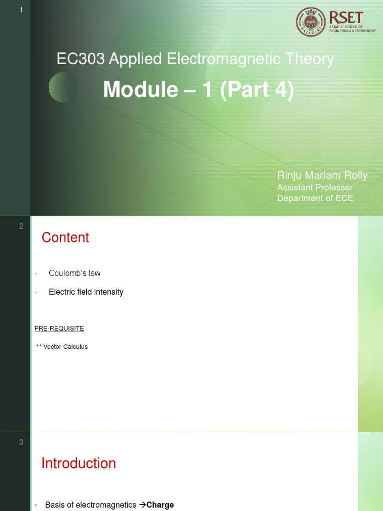 Aet Module1 Part 4 Pdf Electric Field Flux