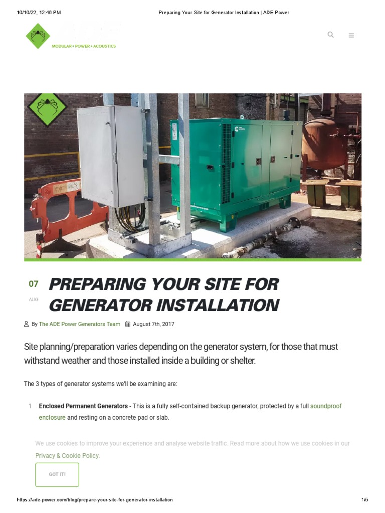 Preparing Your Site for Generator Installation _ ADE Power | PDF ...