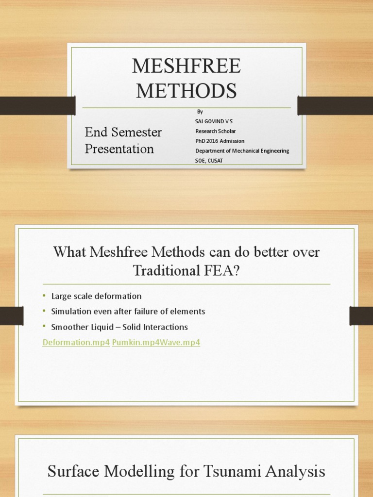 Meshfree Methods Overview Pdf Finite Element Method Applied Mathematics