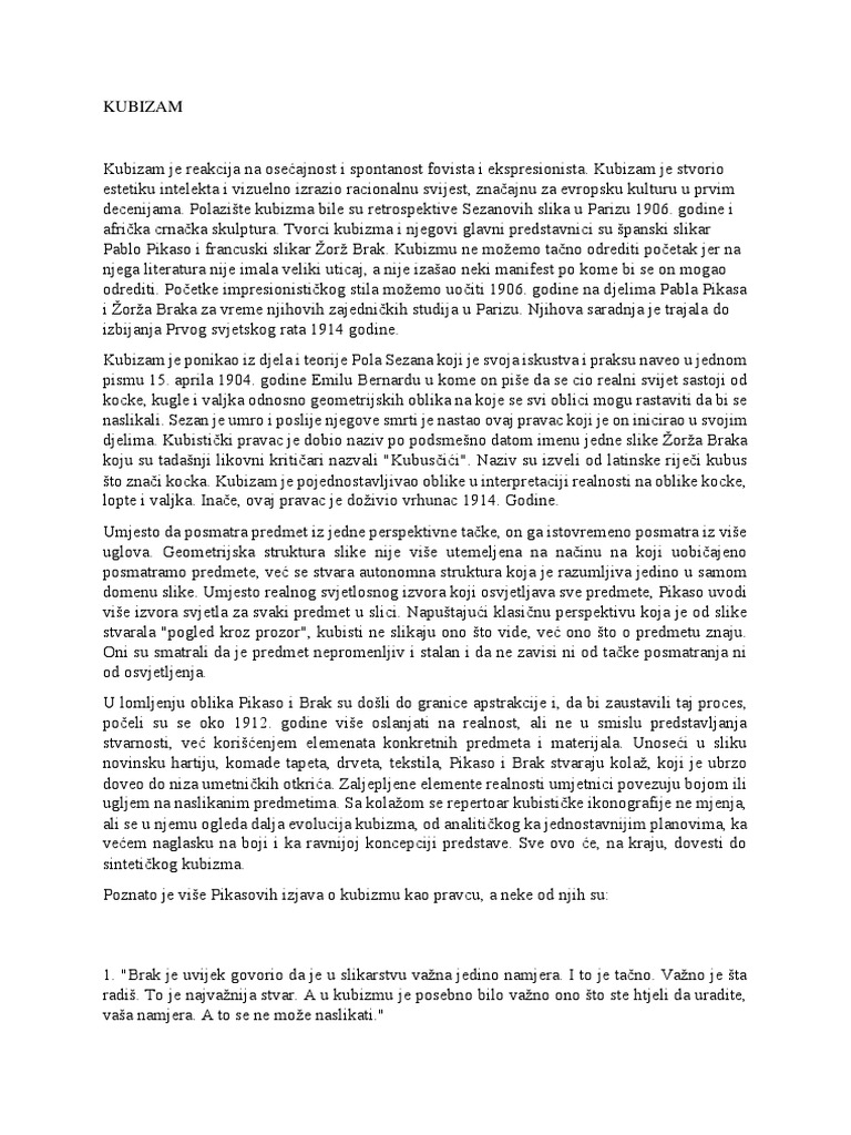 Kubizam Belma | PDF