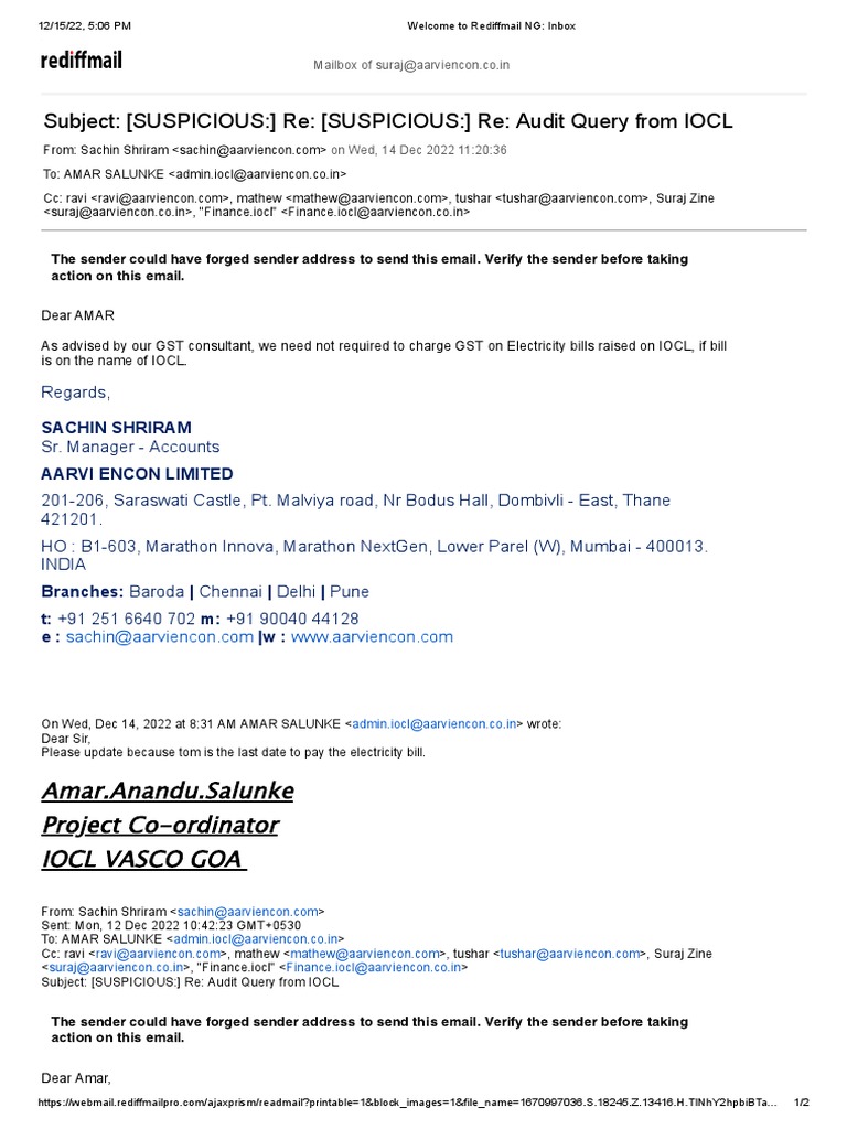 Welcome To Rediffmail NG - Inbox | PDF | Cyberspace | Internet